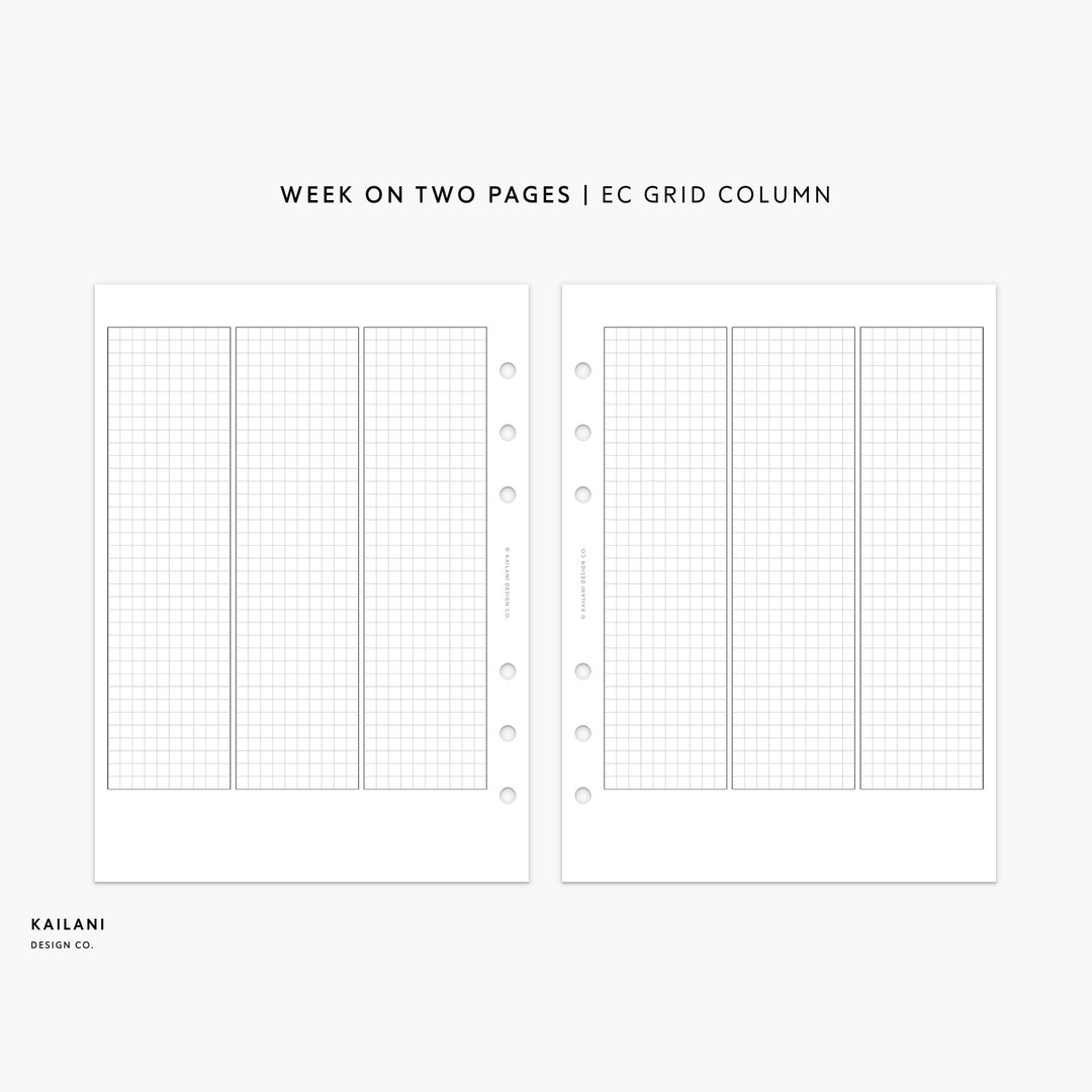 B6 Rings Weekly Planner Inserts, Erin Condren Inserts, Week on Two ...