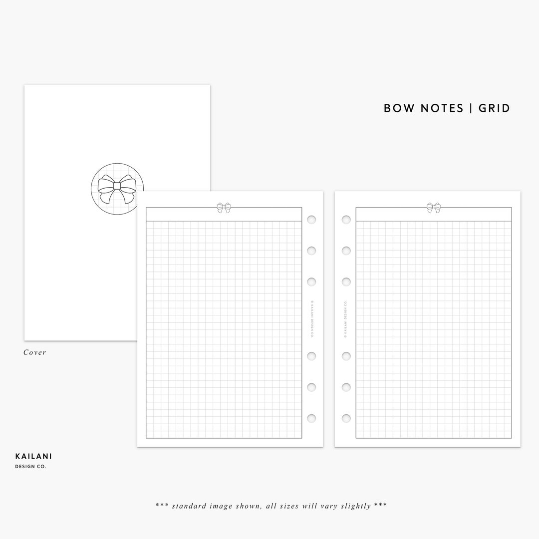 A6 INBOX and LIST Inserts, Minimal Design, Tasks, PRINTABLE, Bow Insert ...