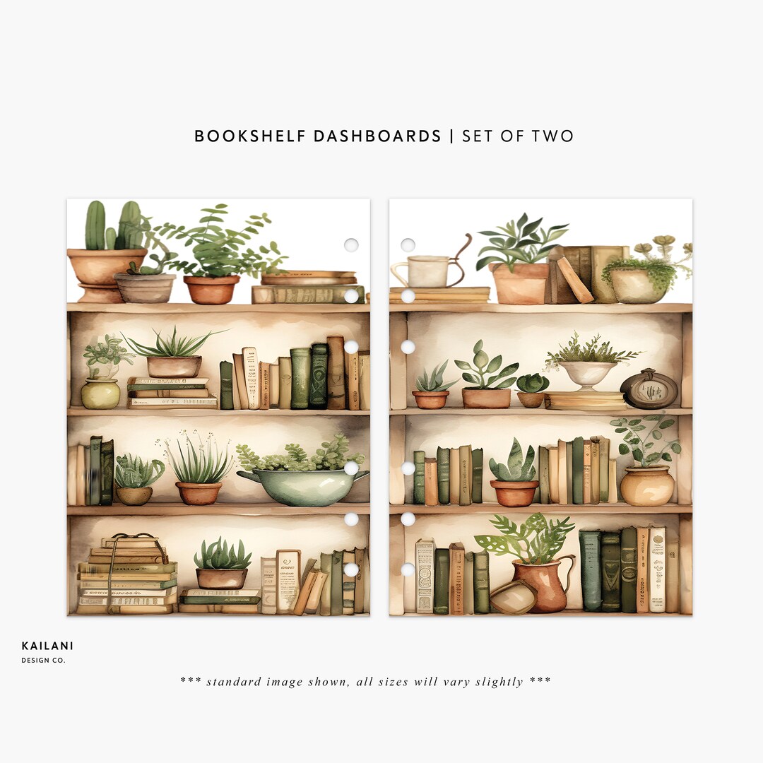 Personal Wide Planner Dashboard Set, Printable Dividers, Books ...