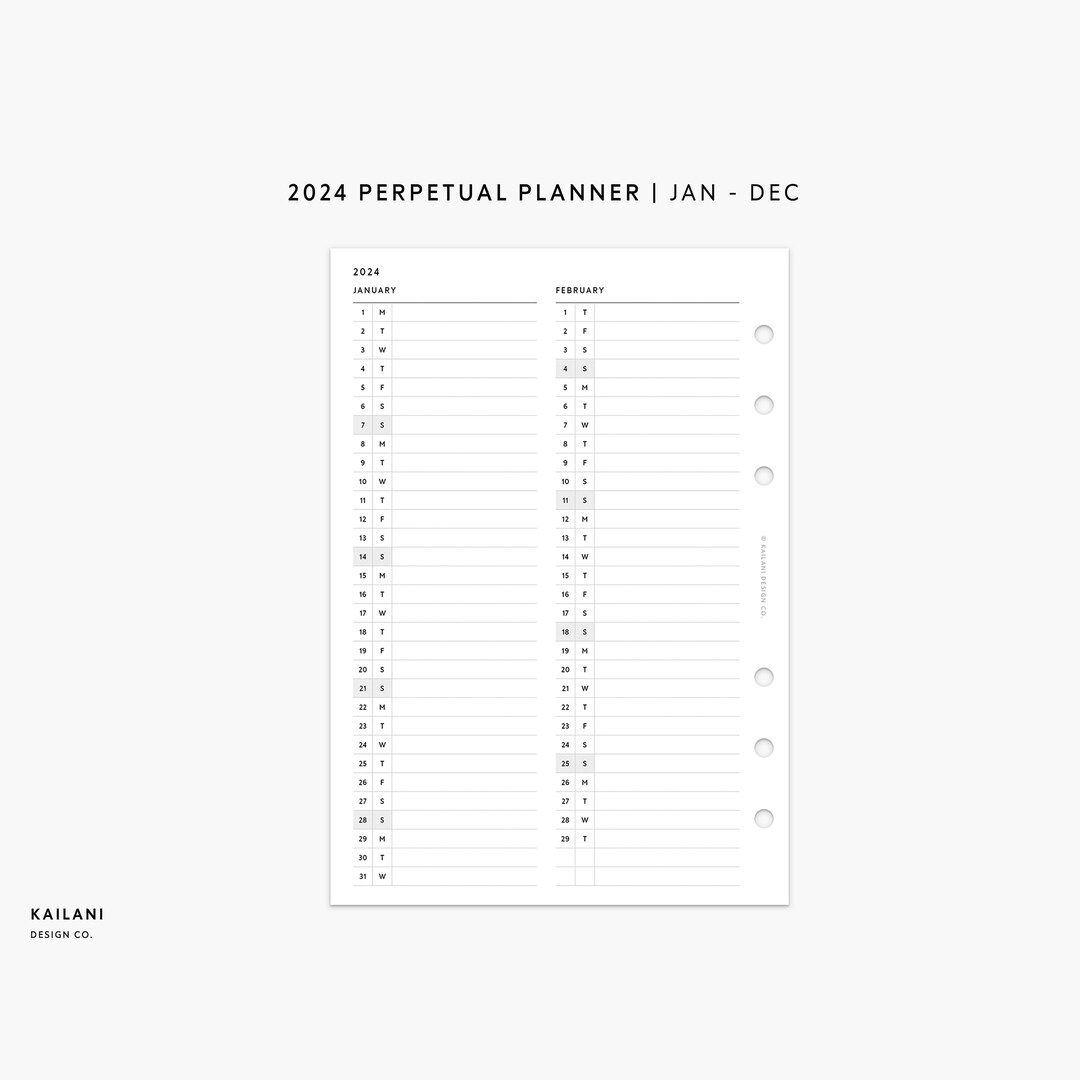 Personal Wide 2024 Dated Monthly Planner, Perpetual Planner, Personal Wide Inserts, at A Glance ...
