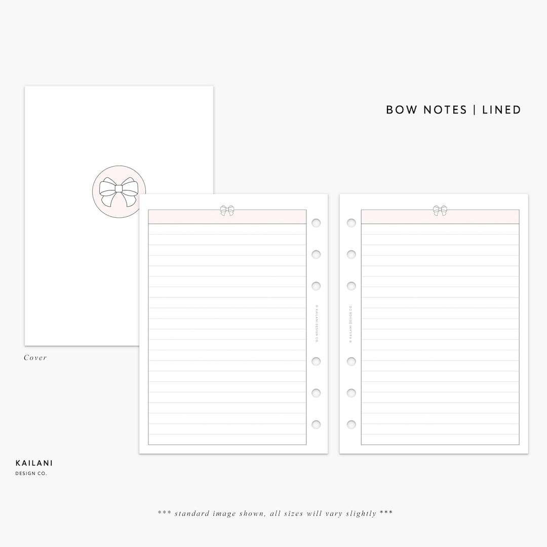 Personal Wide Notes LISTS, Personal Notes, Journal, To-do Lists ...