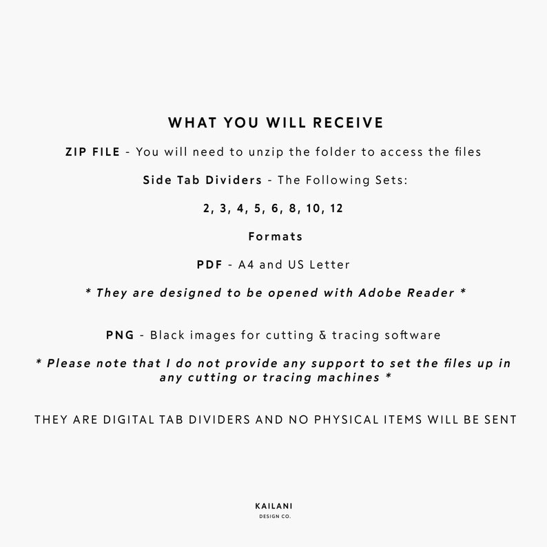 A5 Editable Dividers Printable Divider Tabs Side Tab - Etsy