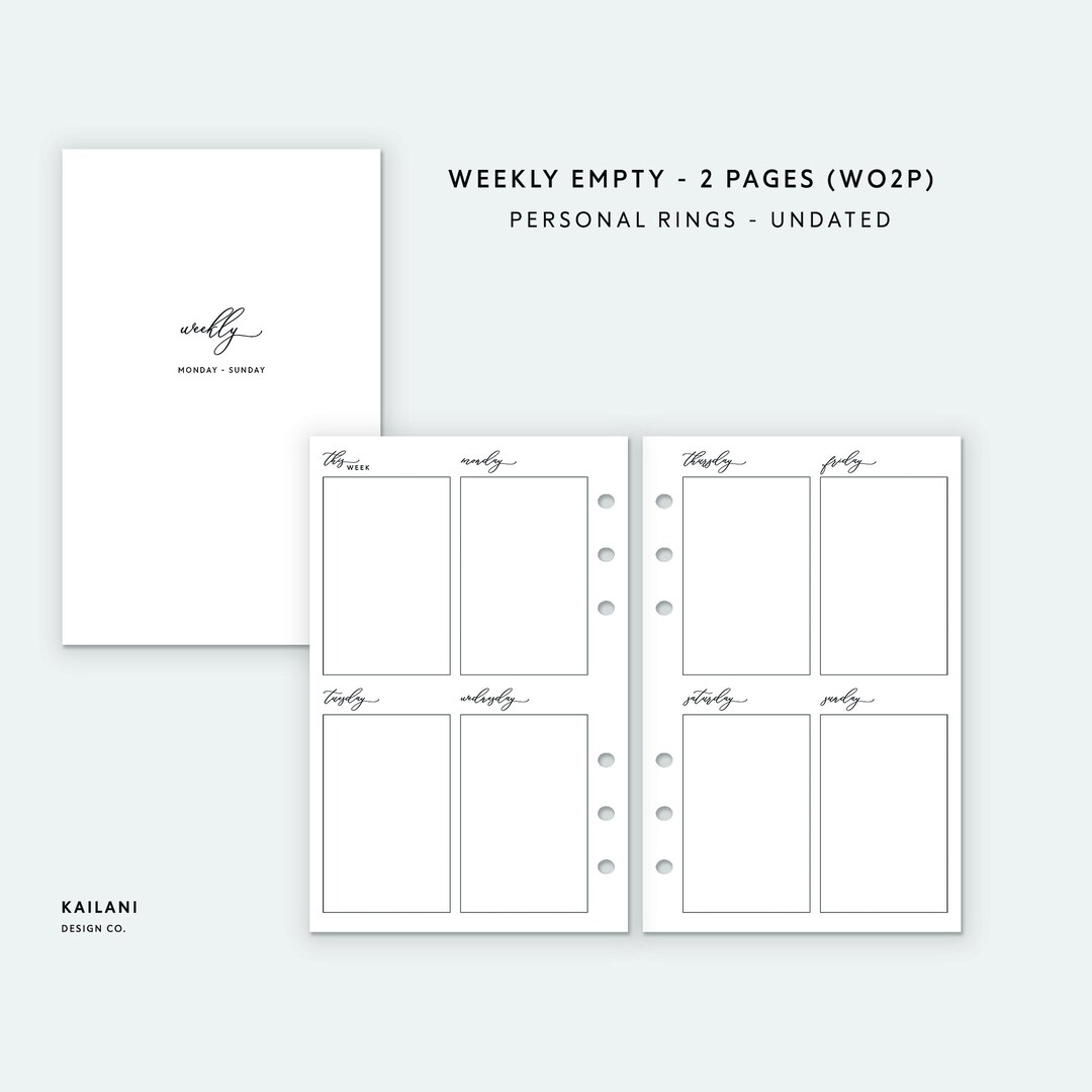 Personal Inserts Printable, Personal Rings, Erin Condren Inserts ...