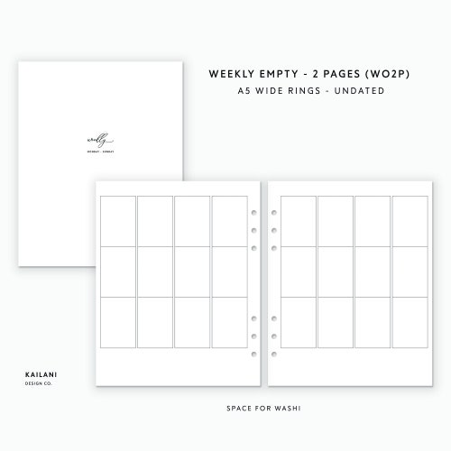 A5 Wide Rings PRINTABLE // Vertical Weekly - Etsy