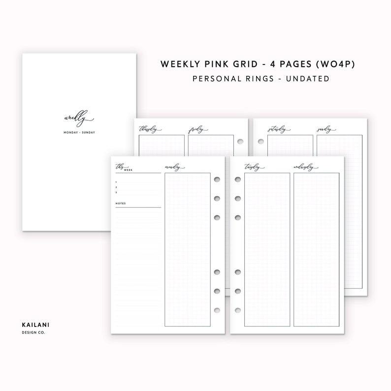 Personal Inserts Printable Personal Rings Erin Condren | Etsy