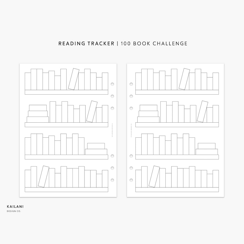 A5 Reading Book Challenge 100 Book Challenge Book Tracker - Etsy