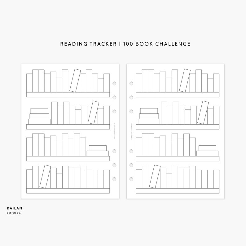 B6 Reading Book Challenge, 100 Book Challenge, Book Tracker, Bookshelf Reading Log, Reading ...