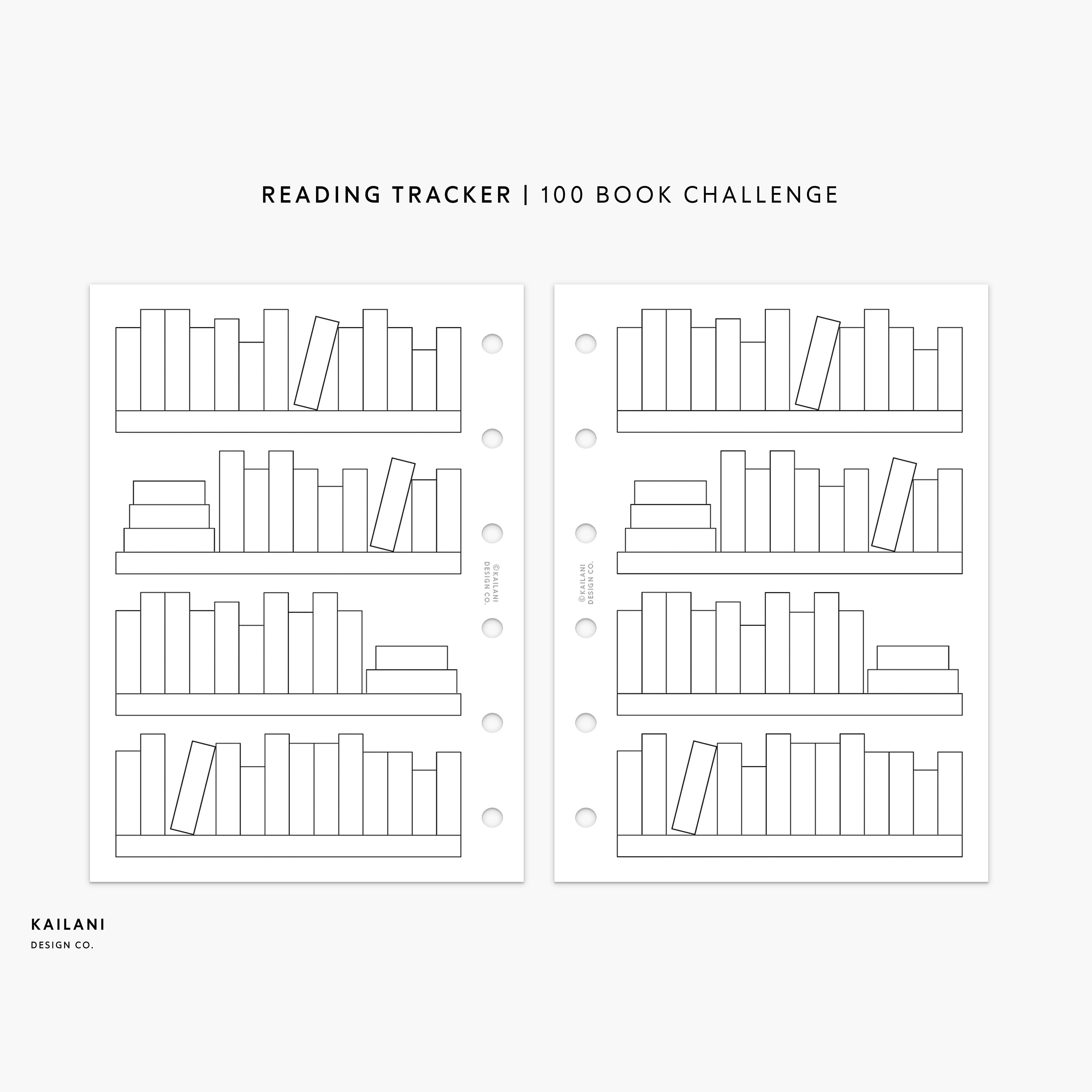 Pocket Reading Book Challenge, 100 Book Challenge, Book Tracker ...