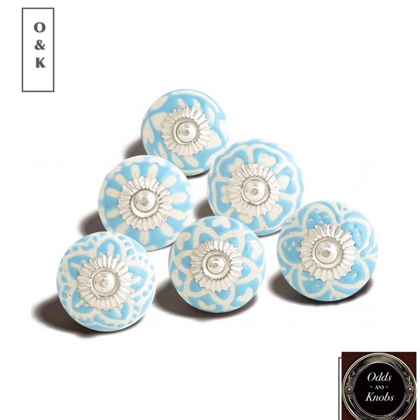Aqua Drawer Pulls - Etsy