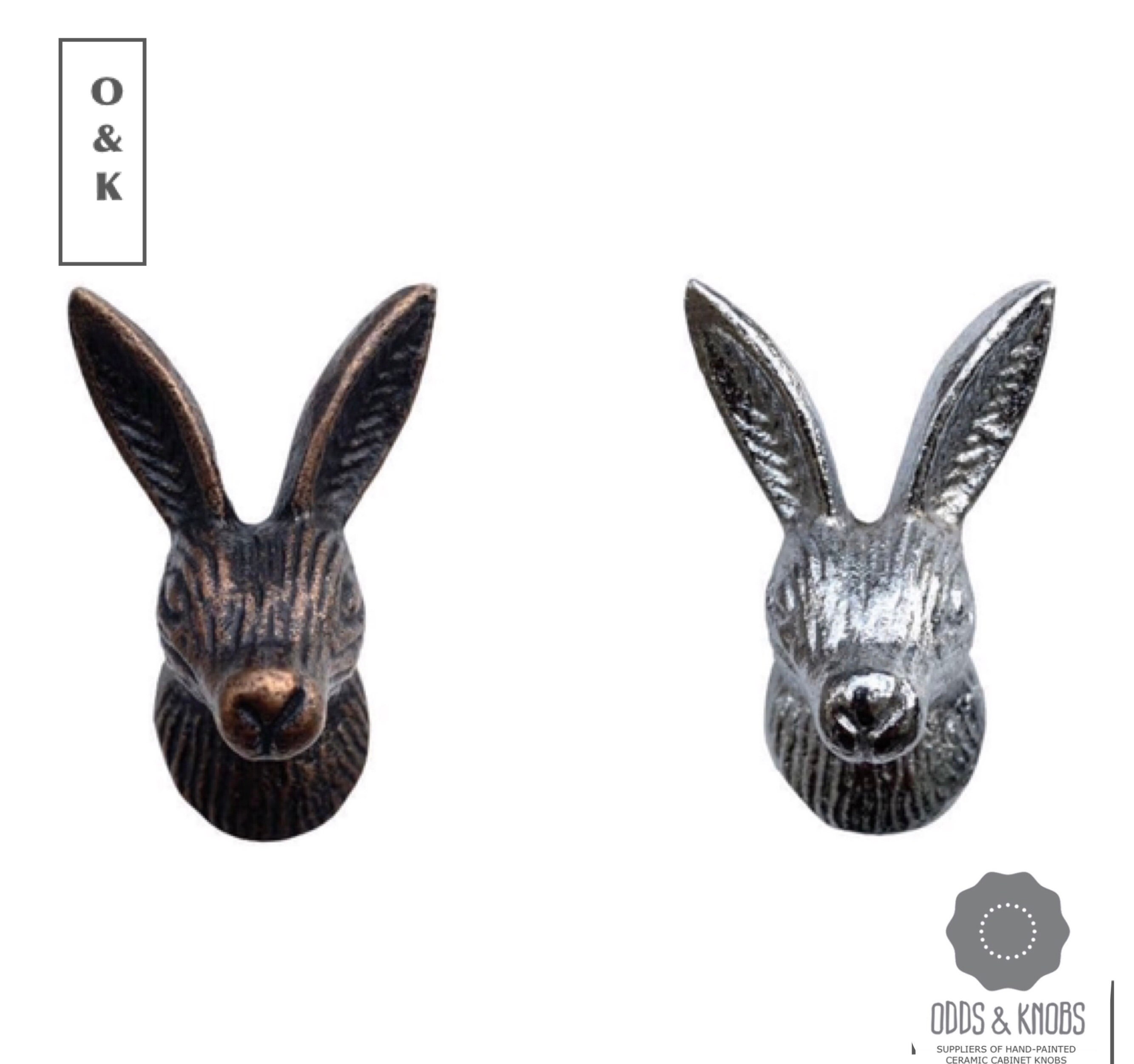 Antique Rabbit Cast Iron Drawer Knobs Hare Head Cabinet Handle - Etsy