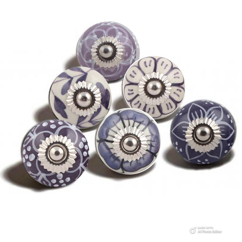 Kitchen Cabinet Pulls Purple - Etsy UK
