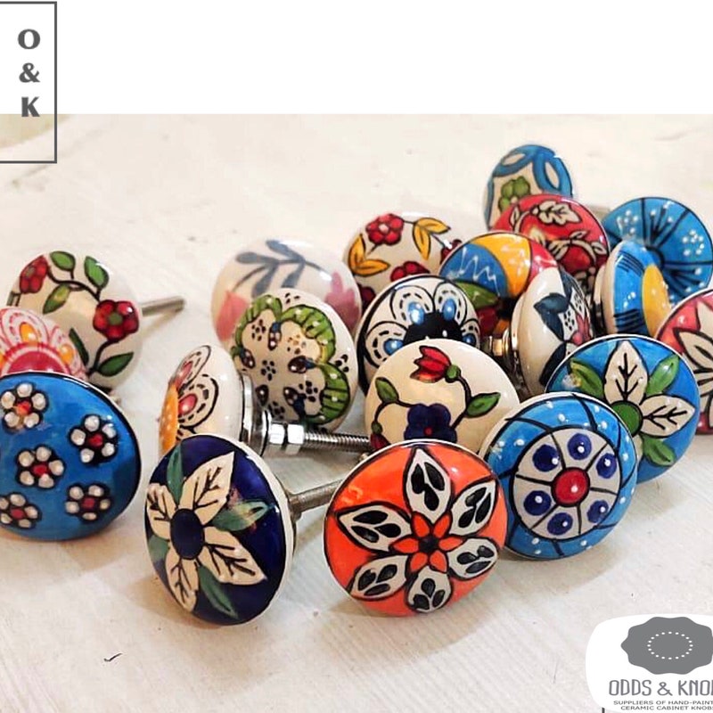 Talavera Knobs - Etsy
