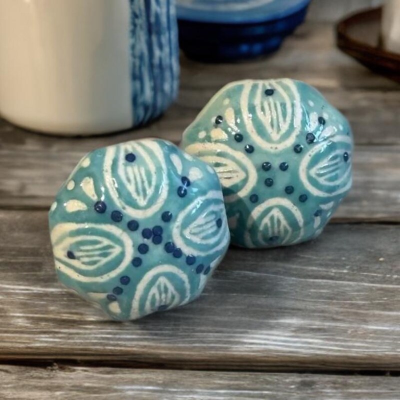 Teal Knobs - Etsy