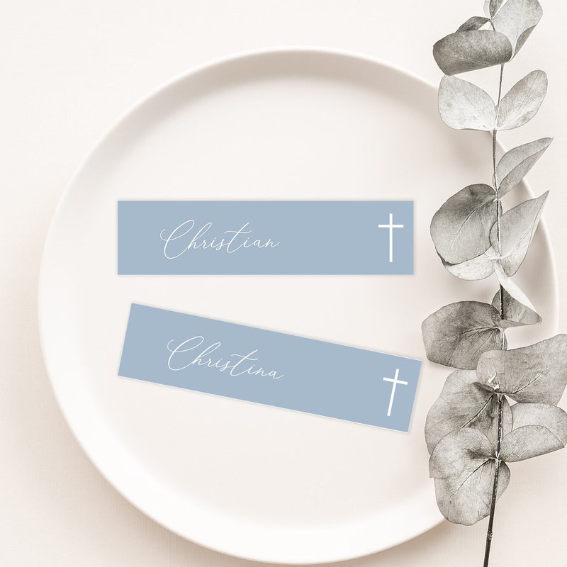 Blue Place Cards - Etsy