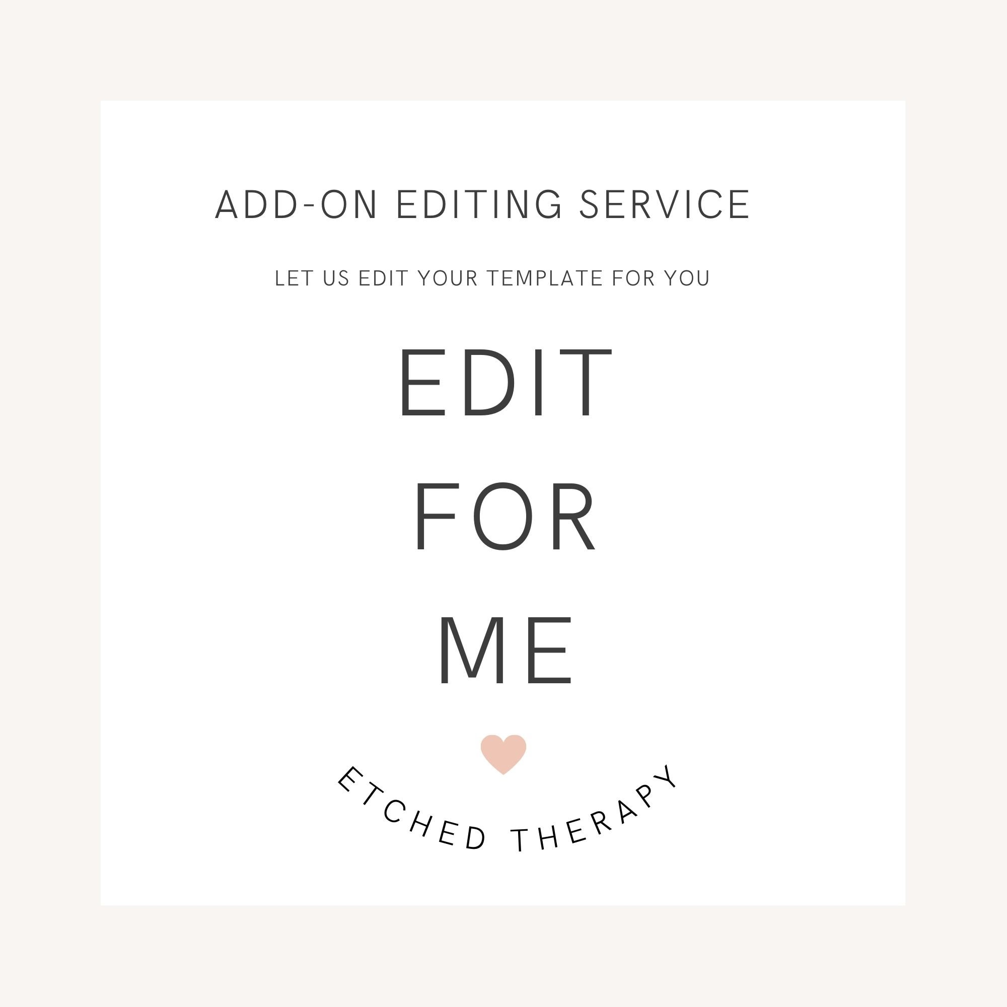 Editing Fee - for Invitation - Edit the File for Me! Designer Edit for ...
