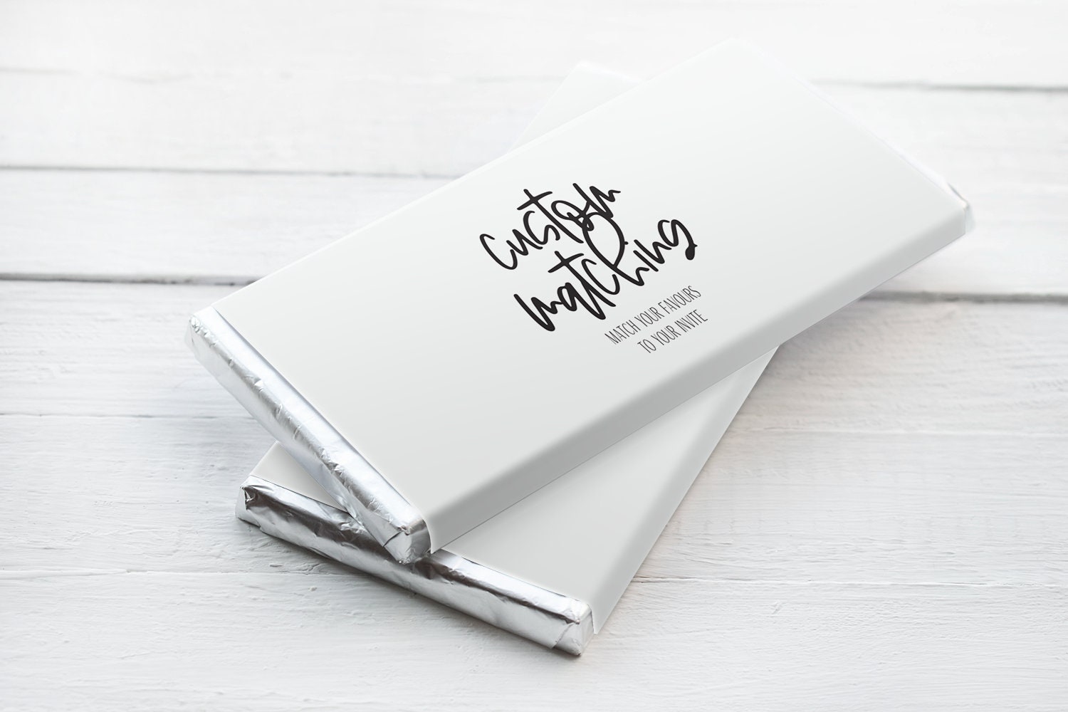 Custom Chocolate Bar Wrapper Template Modern Baptism Candy - Etsy