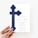 Navy Baptism Invitation, Orthodox Baptism Invitations, Baptism ...
