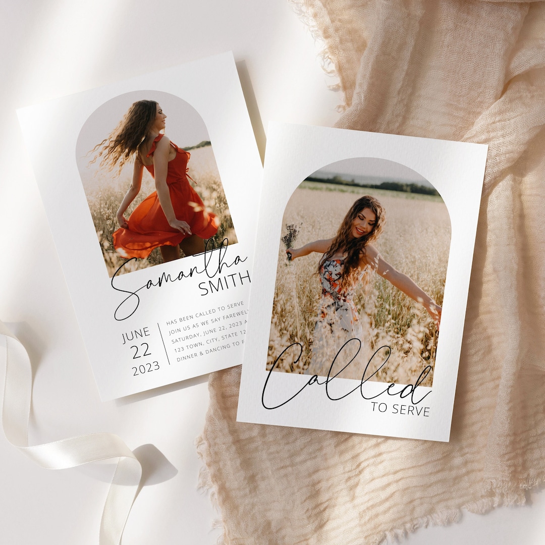 Missionary Announcement | LDS Mission Farewell Invitation ...