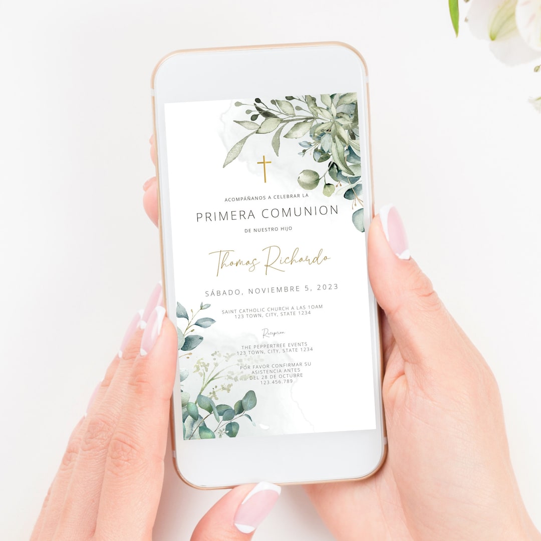 Invitacion a La PRIMERA COMUNION, Primera Comunion Invitation in ...