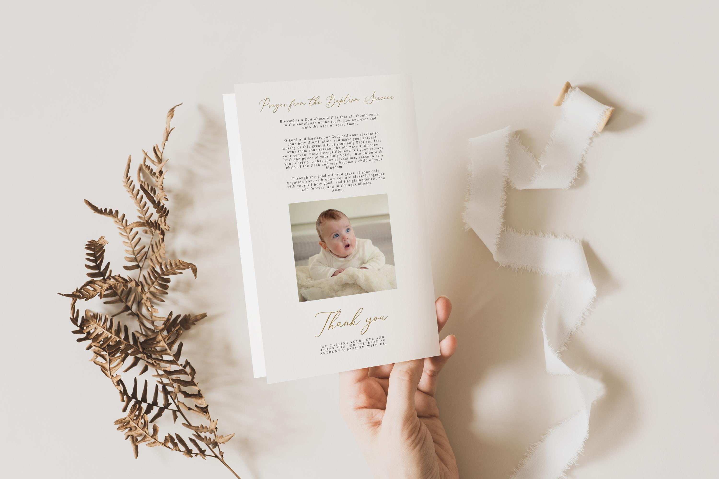 Greek Orthodox Baptism Program Template, Editable Baptism Program for ...