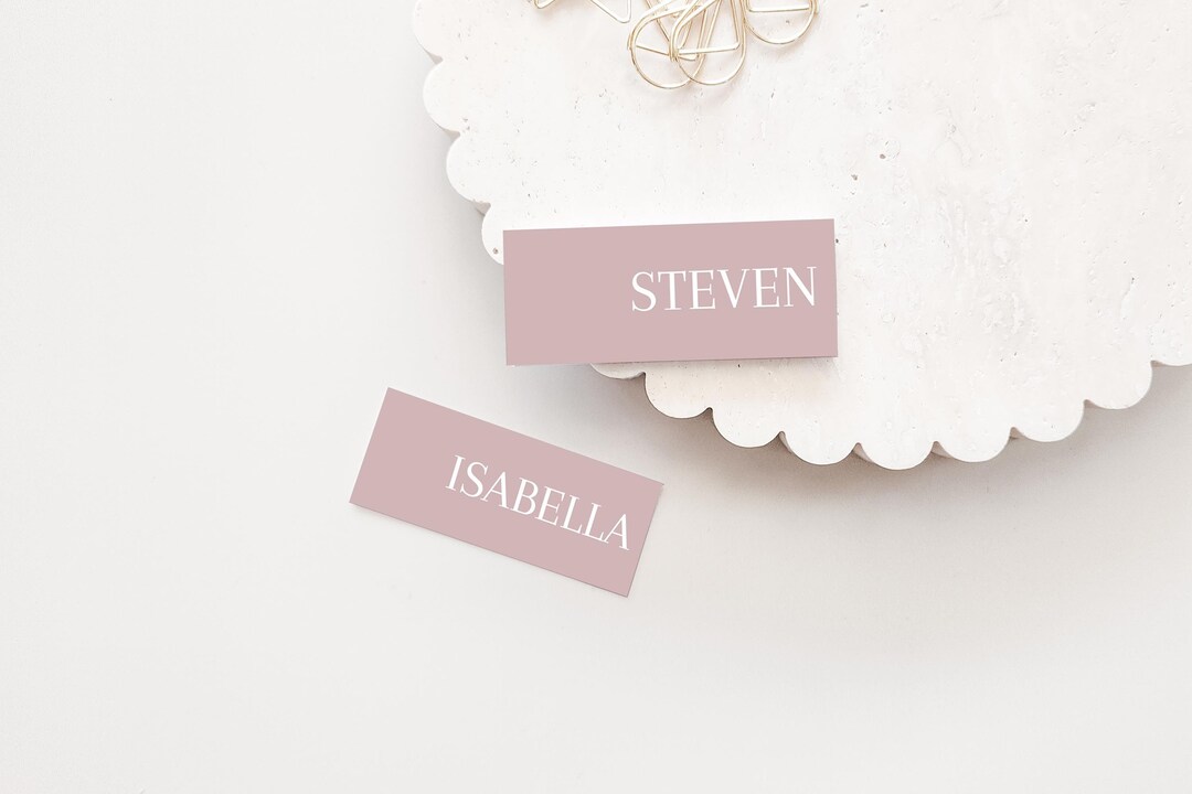 Pink Place Cards Template, Dusty Pink Place Cards, Editable Place Cards ...