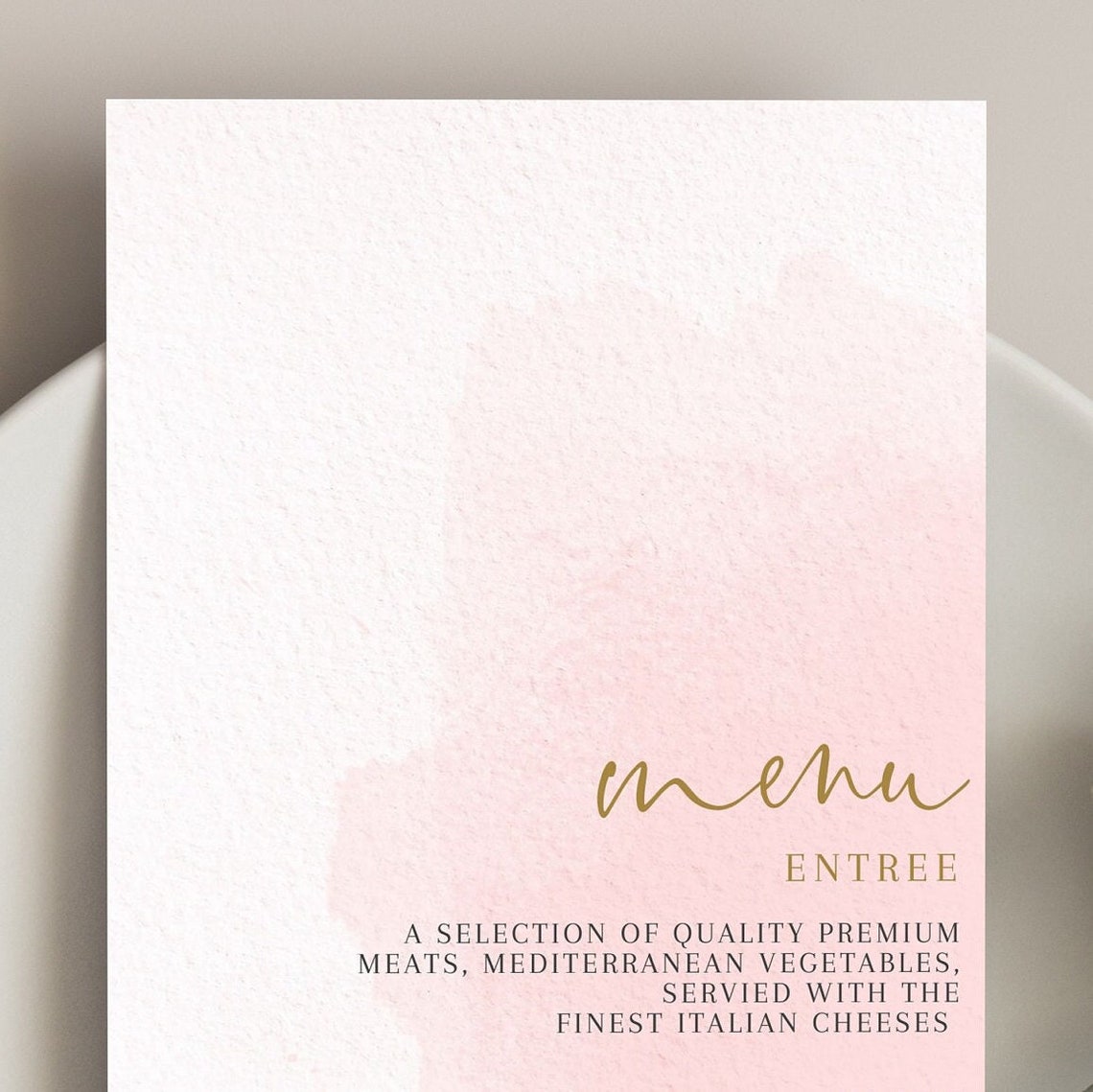 Pink Baptism Menu, Dusty Pink Christening Menu, Religious Menu for ...