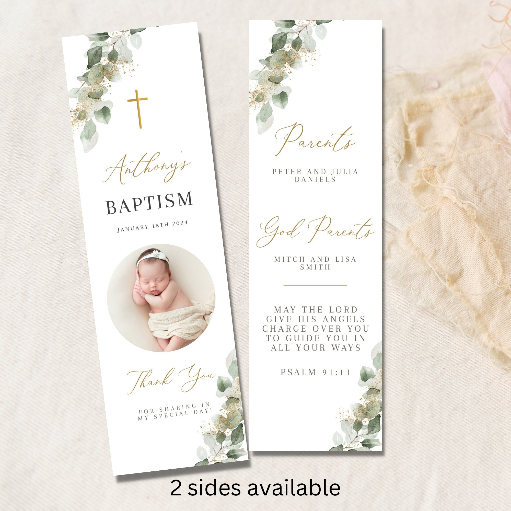 Baptism Bookmark Templates Baptism Bookmark Template