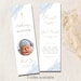 Baptism Bookmark Template, Personalized Baptism Bookmark, Blue Baptism ...