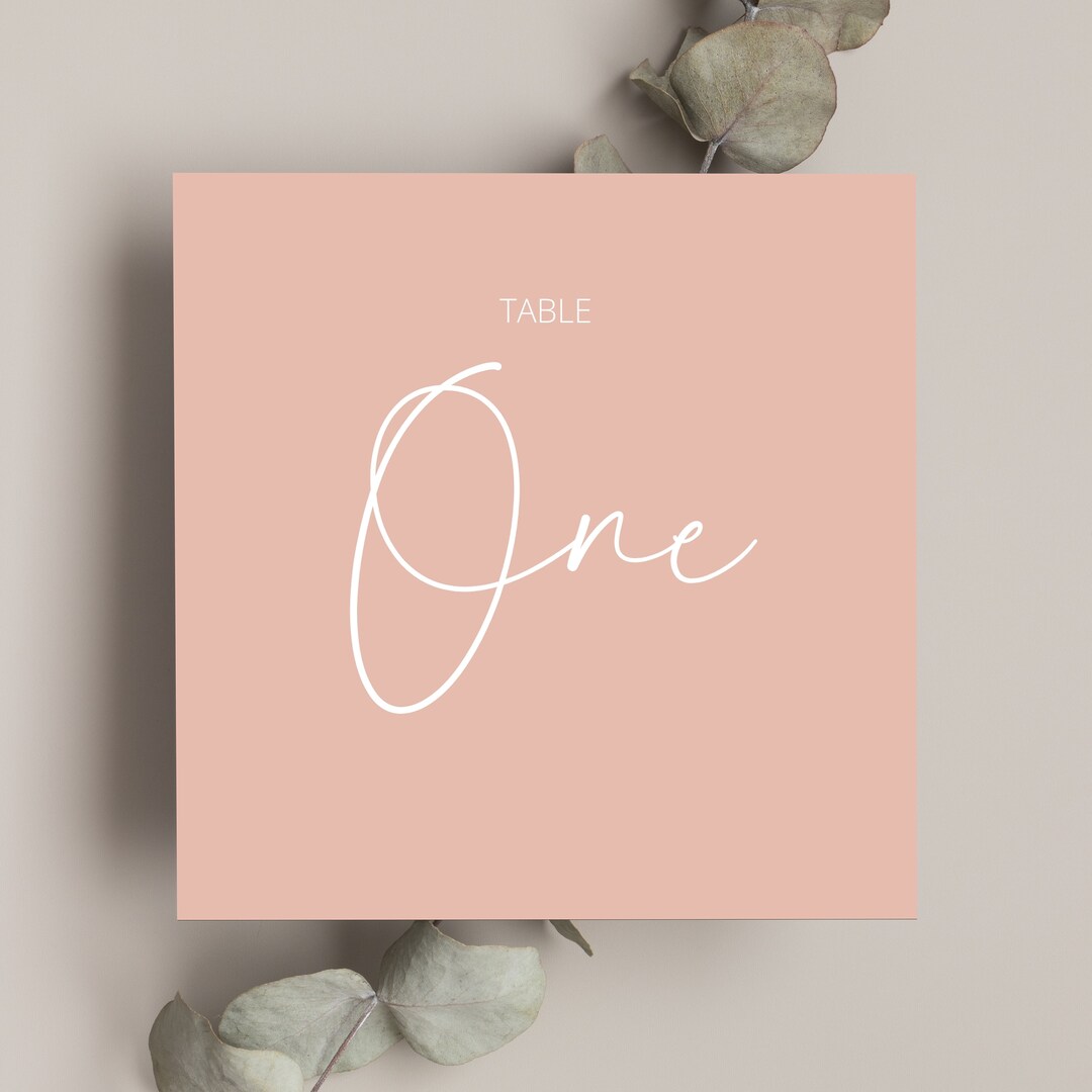 Ballerina Pink Printable Table Number , Simple Number, Table ...