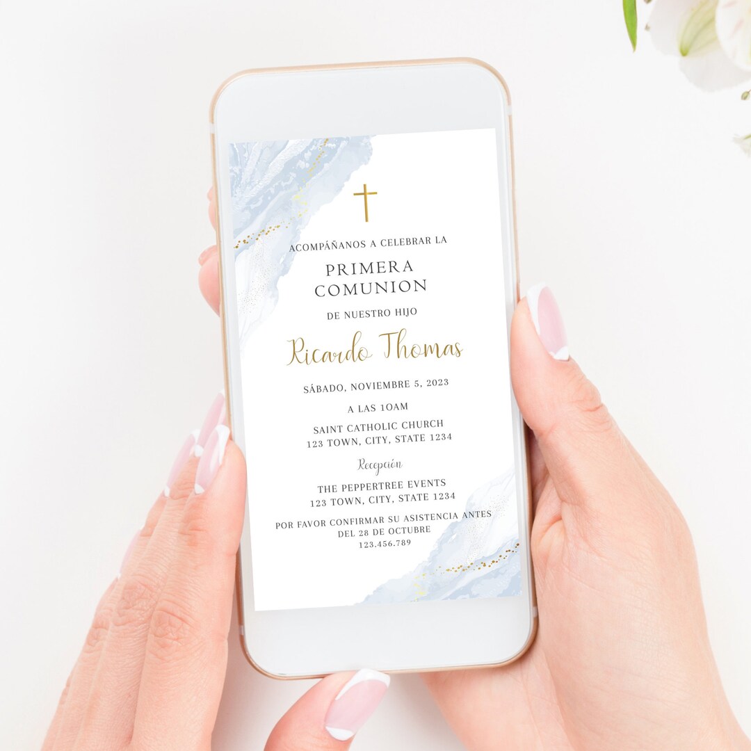 Invitacion a La PRIMERA COMUNION, Primera Comunion Invitation in ...