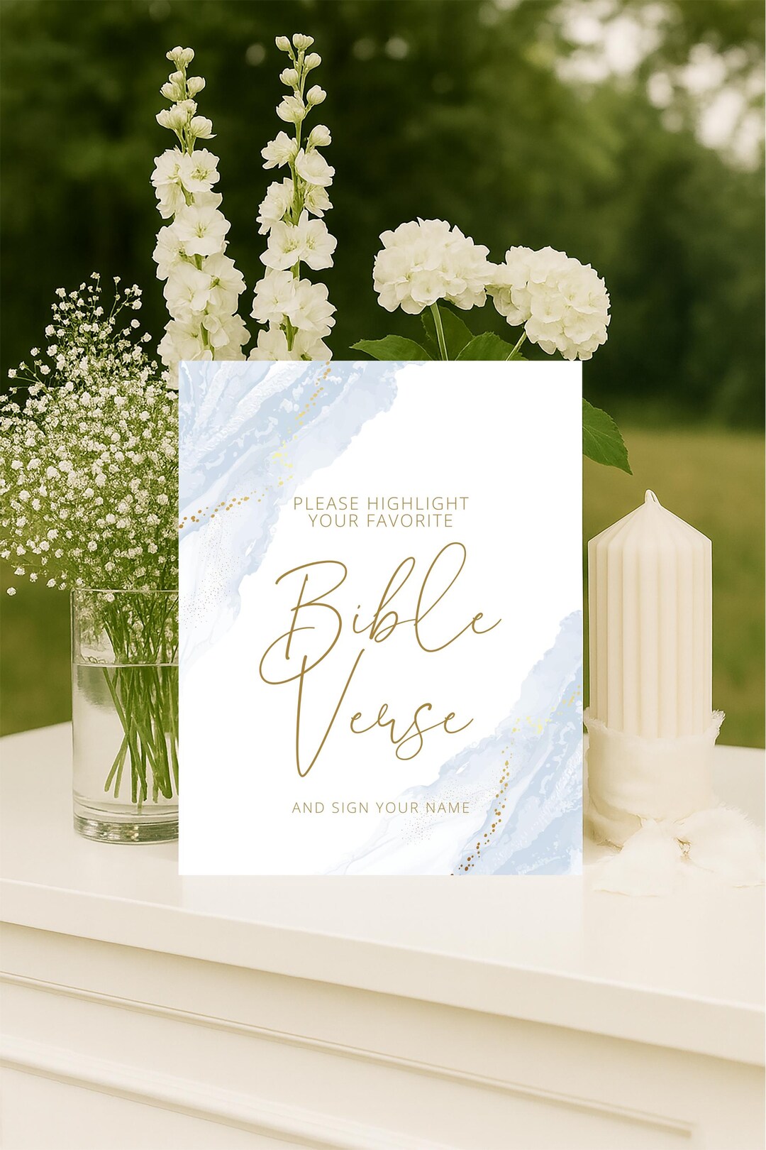 Bible Sign, Your Favorite Bible Verse and Sign Your Name, Wedding Signs ...