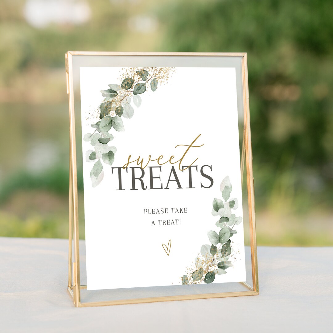 Baby Shower Sweets and Treats Sign, Dessert Table Sign Baby Shower ...