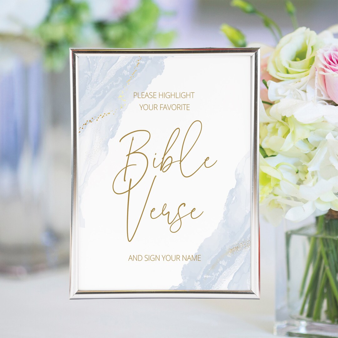 Bible Sign, Your Favorite Bible Verse and Sign Your Name, Wedding Signs ...