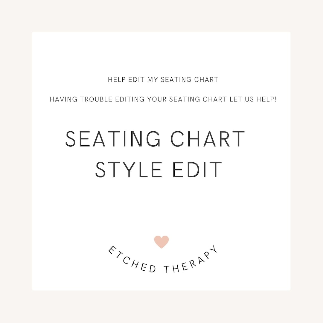 Editing Fee - for Seating Chart - Edit the File for Me! Designer Edit ...
