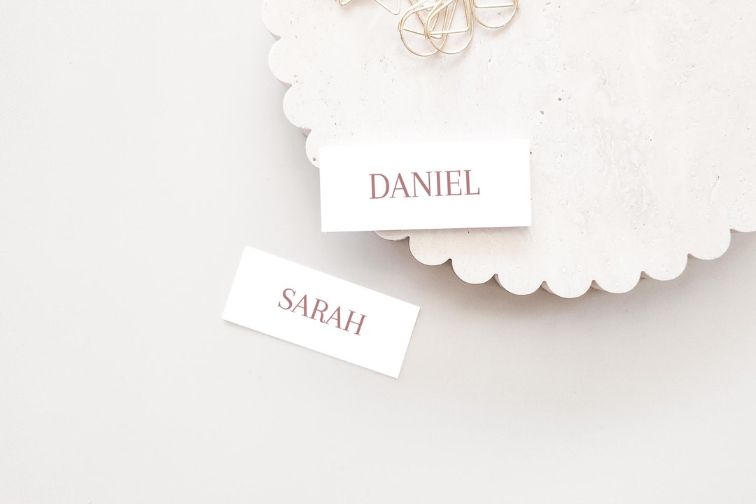Pink Place Cards Template, Dusty Pink Place Cards, Editable Place Cards ...