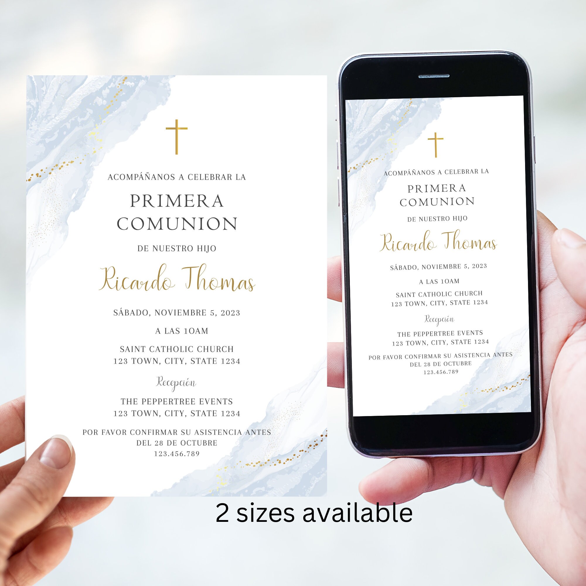 Invitacion a La PRIMERA COMUNION Primera Comunion Invitation - Etsy Canada