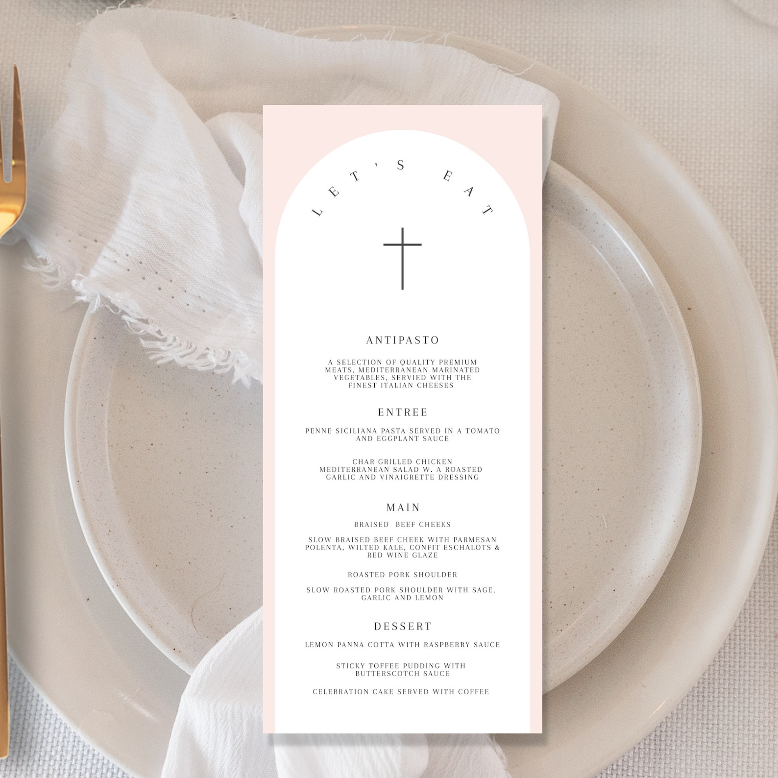 Girl Baptism Menu Template, Girl Christening Menu, Girl Communion Menu ...
