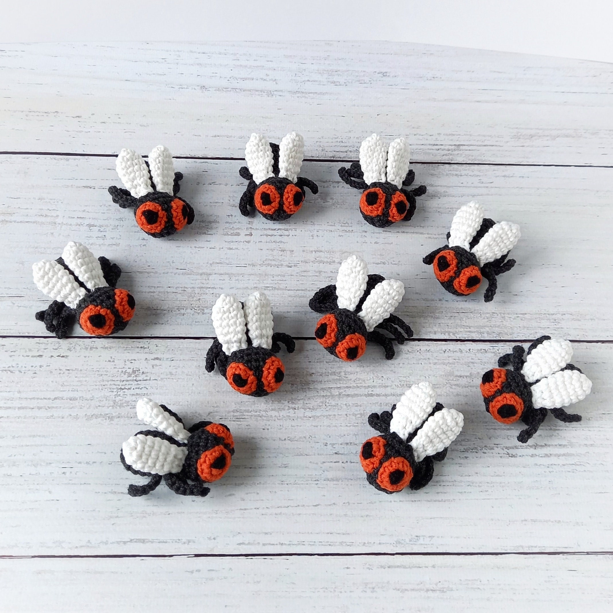 Crochet Fly, Crochet Stuffed Insect, Plush Insect Toys, Desk Decoration ...