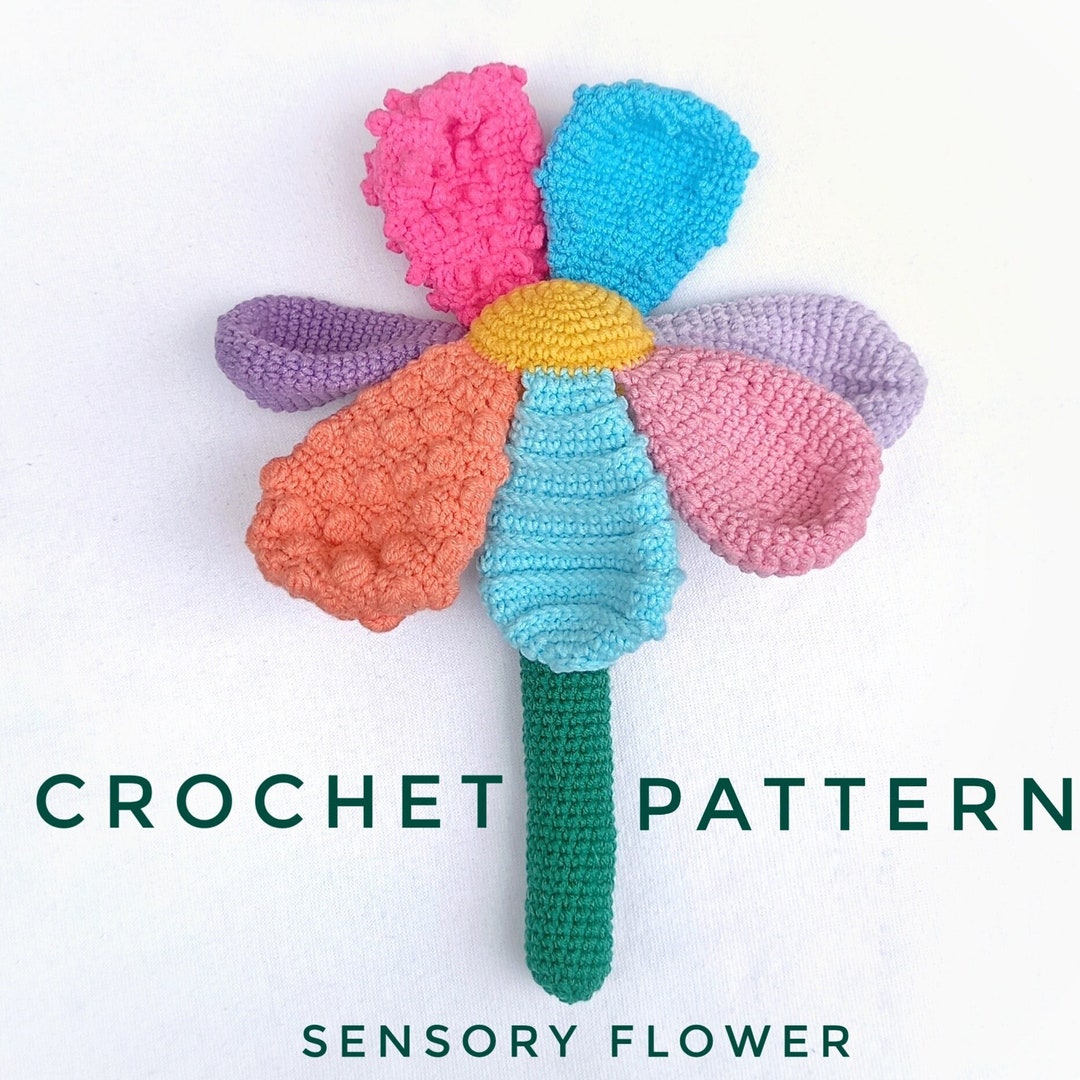 Sensory Flower Pattern (ENG), Montessori Crochet Pattern, Crochet ...