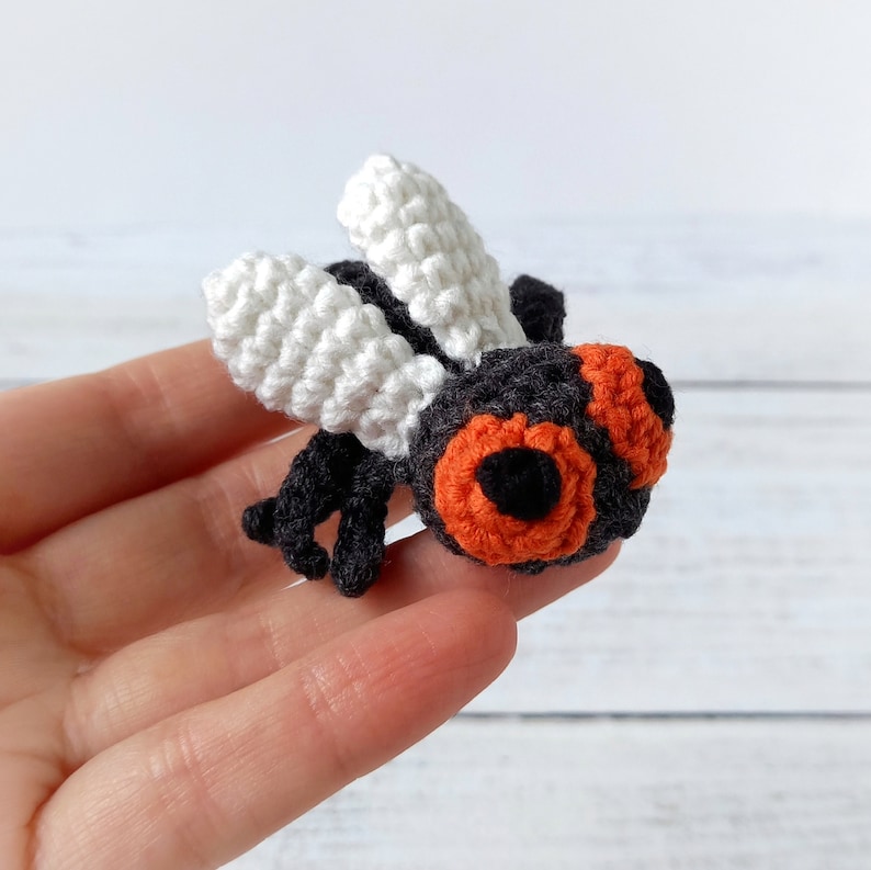 Crochet Fly, Crochet Stuffed Insect, Plush Insect Toys, Desk Decoration ...