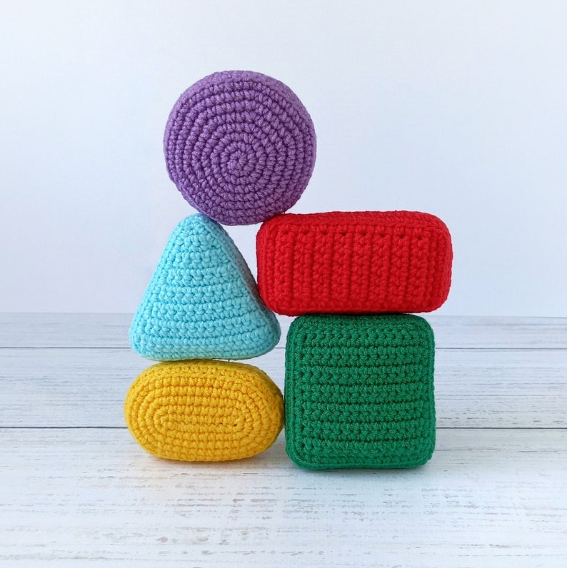 Geometric Shapes Pattern Montessori Crochet Pattern Crochet - Etsy