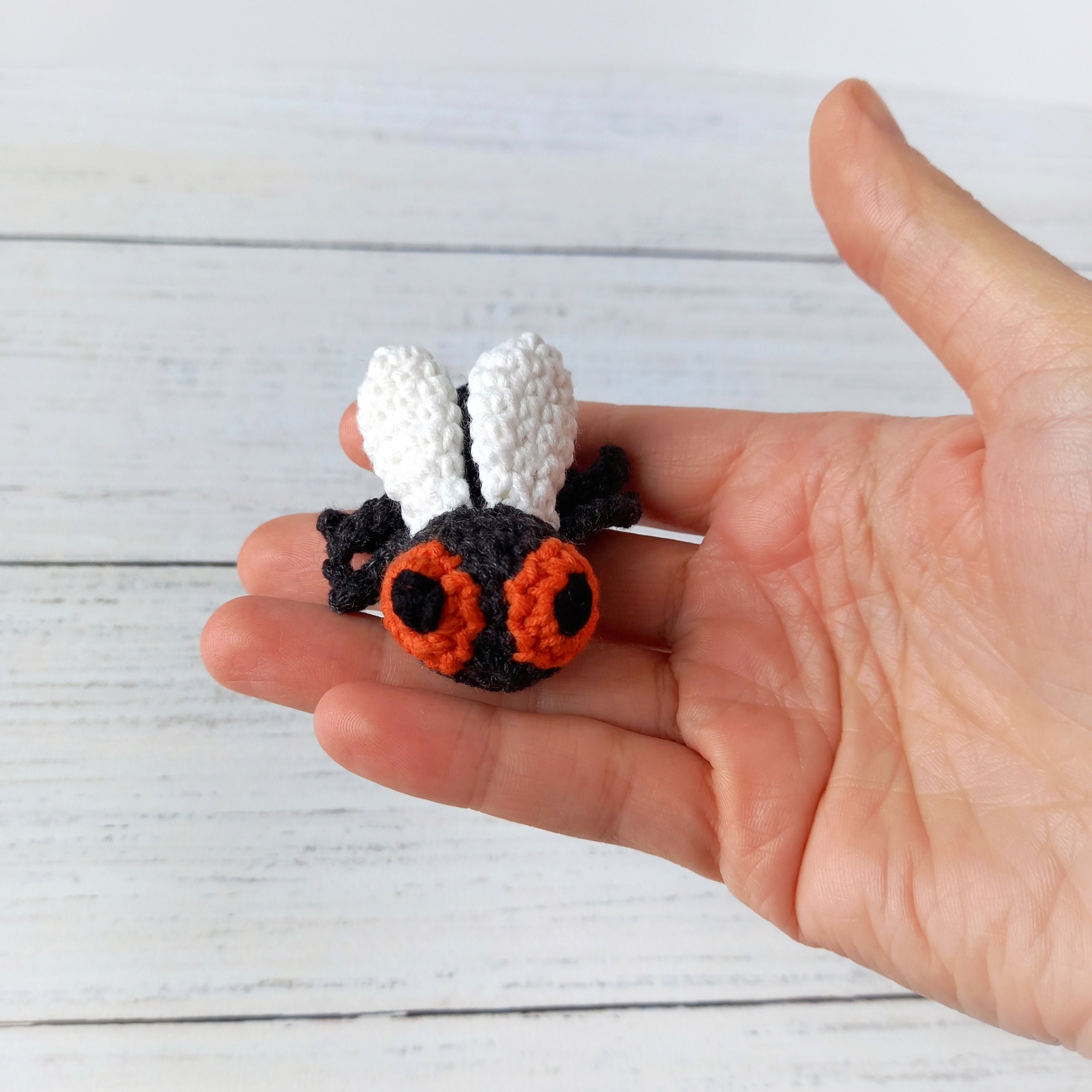 Crochet Fly, Crochet Stuffed Insect, Plush Insect Toys, Desk Decoration ...