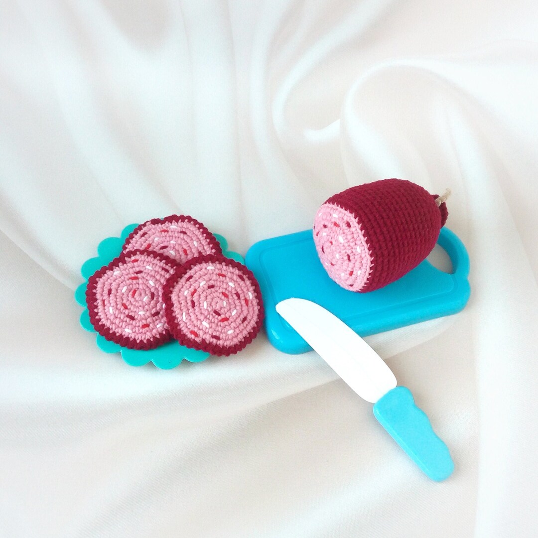 Sausage Toy, Crochet Play Food, Fine Motor Skills, 3 Year Old Gift ...
