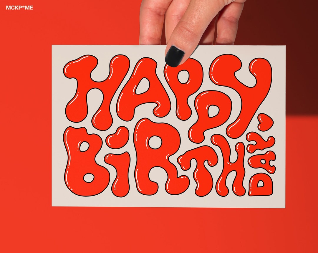 B6/A5 Greeting Card in a Hand Mockup - Etsy