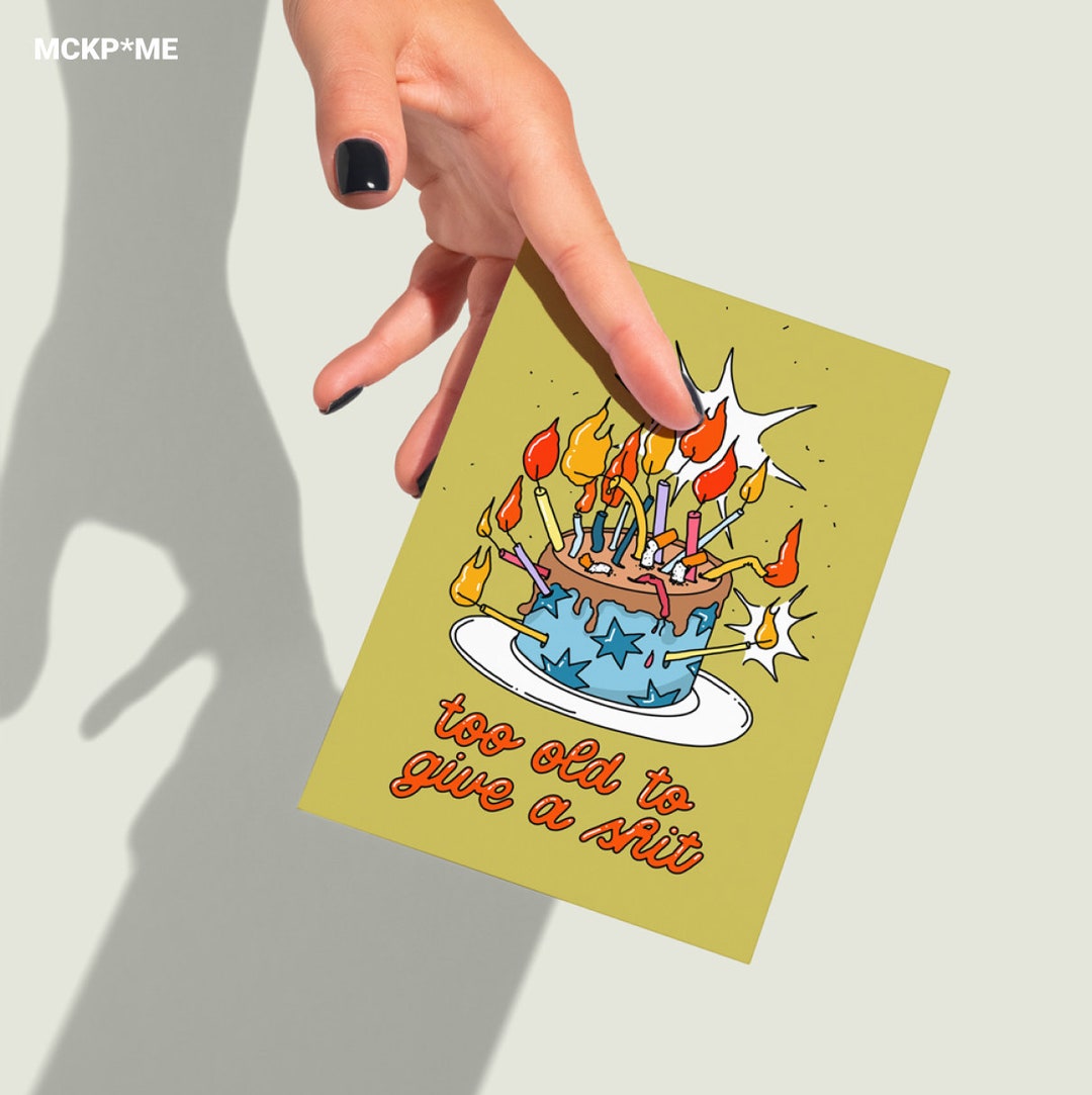 A5/A6/B6 Greeting Card in a Hand Mockup - Etsy