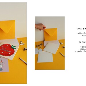 1x1 Two Square Cards Video Mockup, Motion Card Mockup, Square Card ...