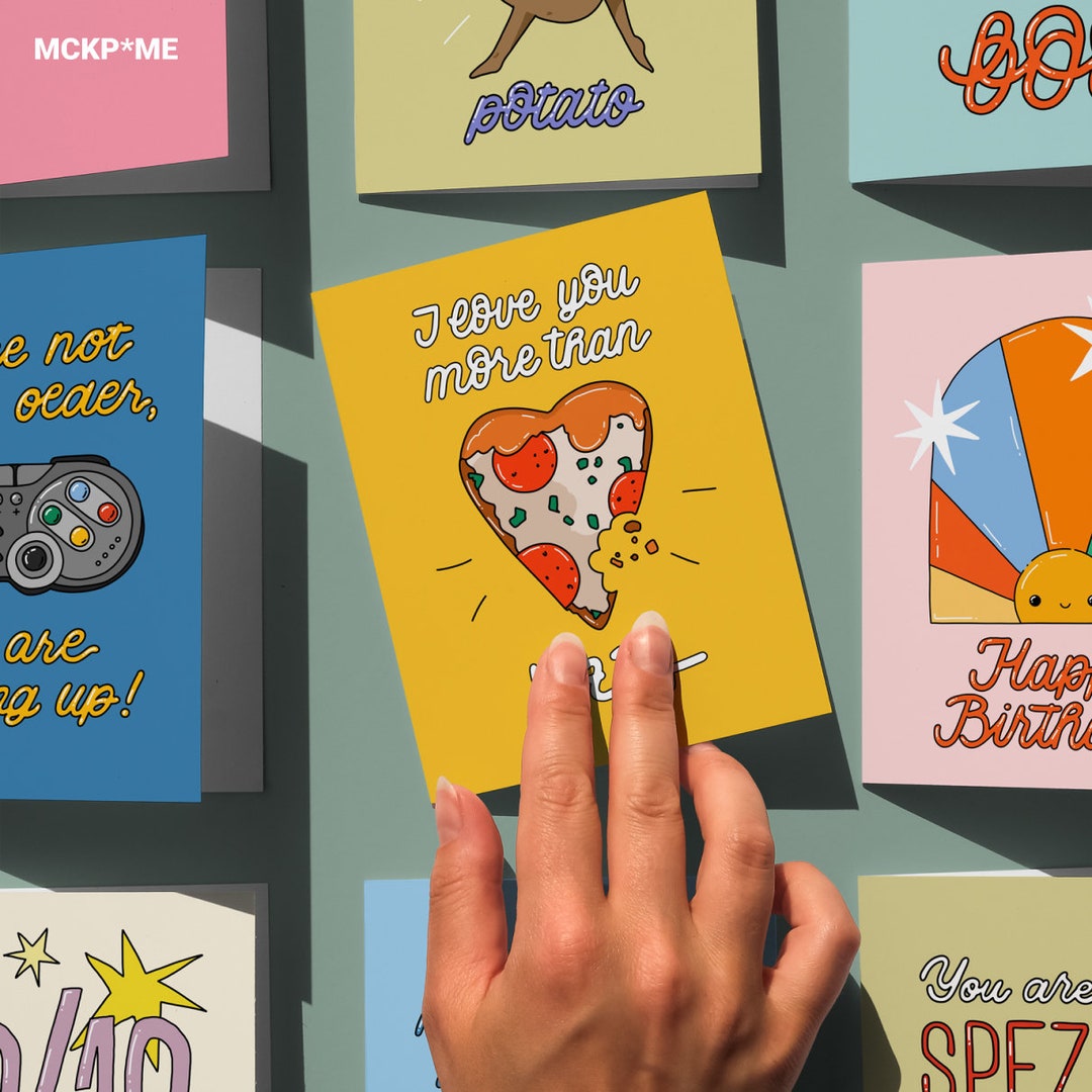 US A2 Multiple Greeting Cards Display Mockup - Etsy