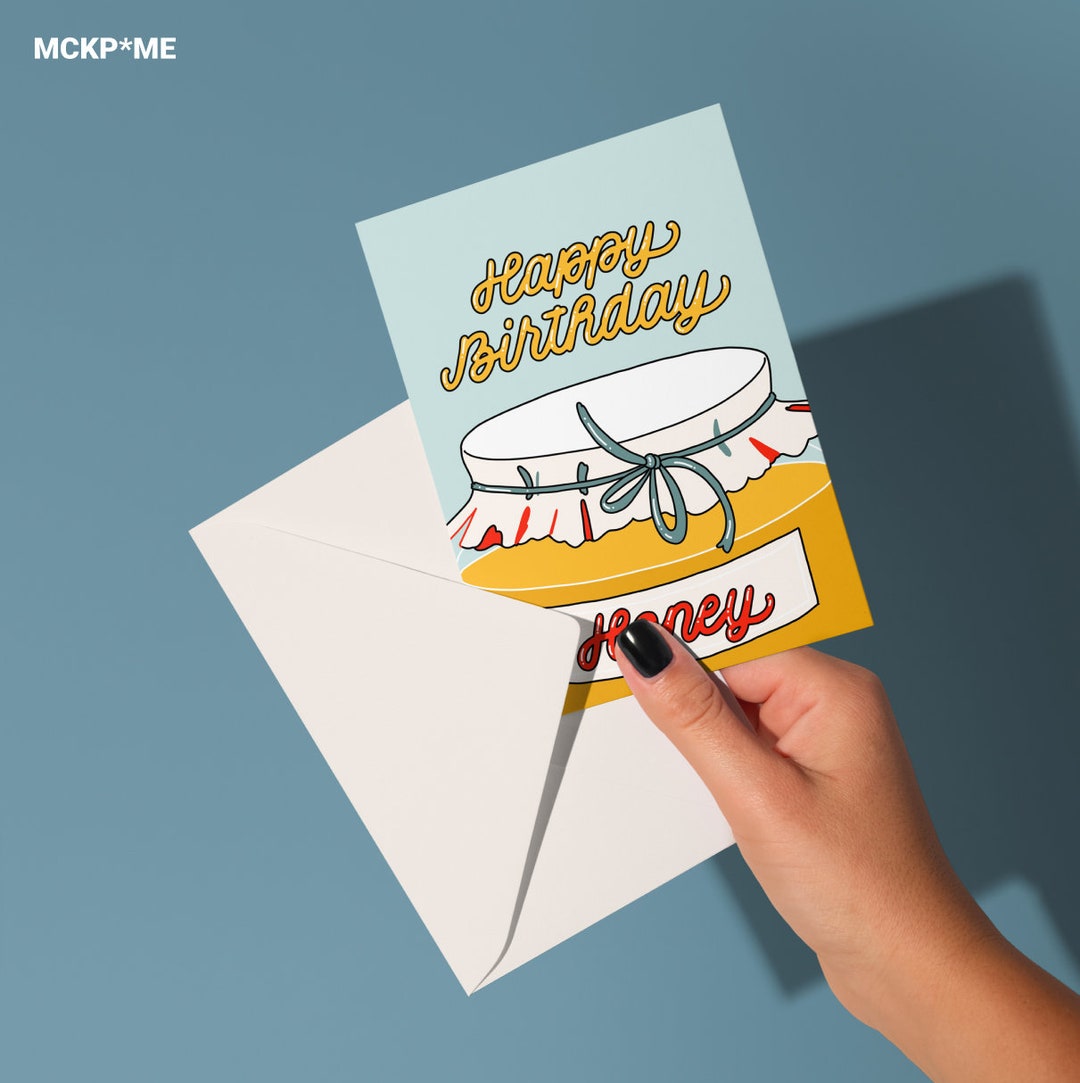 A5/A6/B6 Greeting Card and an Envelope in Hand Mockup - Etsy