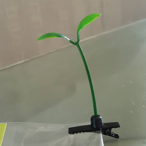 Trendy Pair of Green Grass Sprout Hair Clips. | Etsy