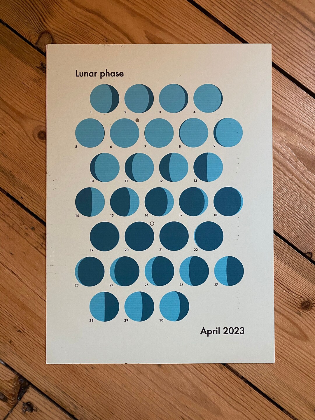 April 2023 Lunar Phase Calendar - Etsy